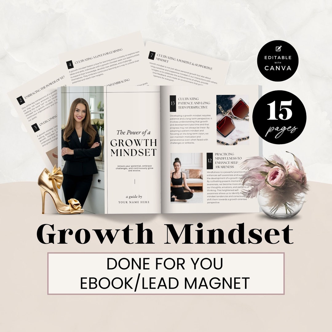 Growth Mindset Guide With Done for You Content for Coaches ...