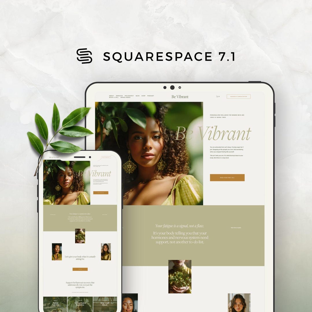 Squarespace Template for Wellness Coach | Holistic Nutrition, Hormone ...