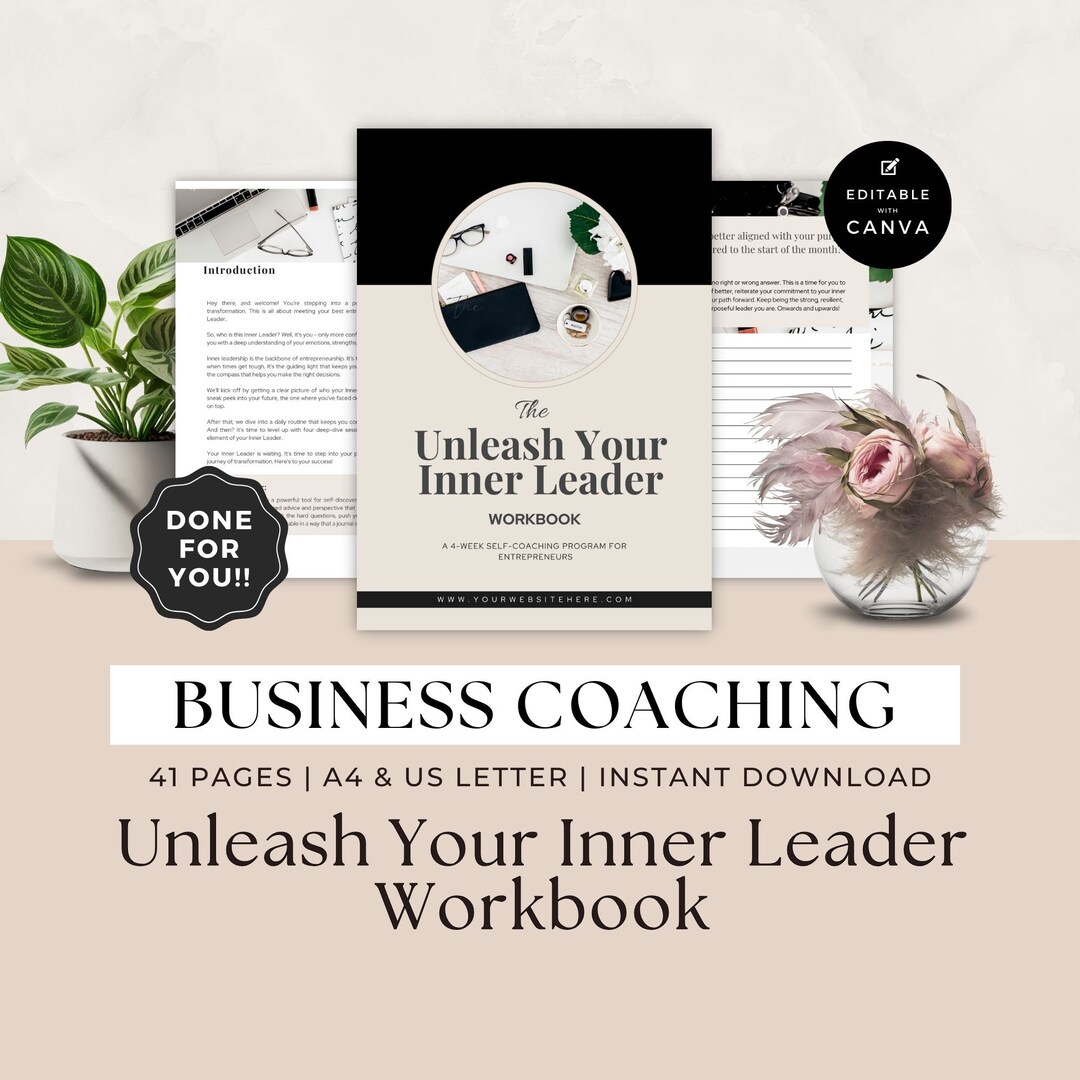 Business Coaching Workbook Template, Career Coach Worksheets, Ebook ...