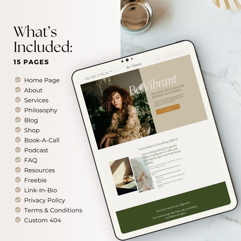 Squarespace Template for Wellness Coach | Holistic Nutrition, Hormone ...