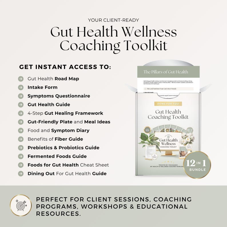Gut Health Coach Bundle | Holistic Nutrition Coaching Templates, Done ...