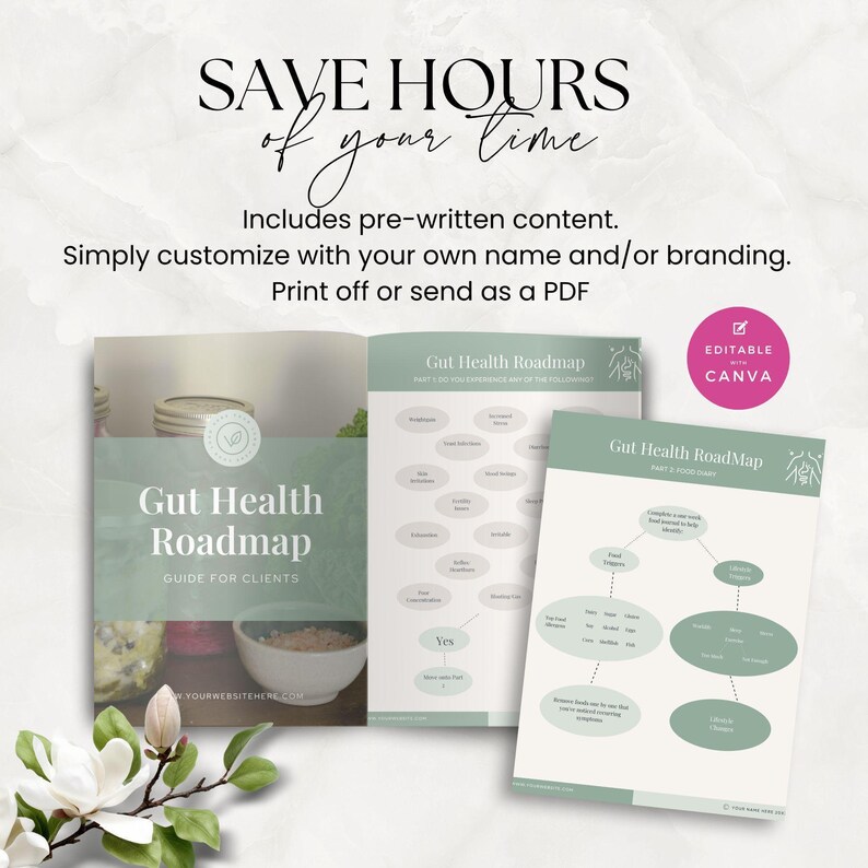 Healthy Gut Roadmap Guide for Clients, Health Coaching Program Template ...