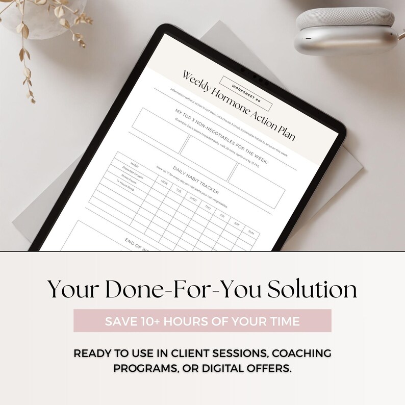 Hormone Health Worksheets Canva Template for Women’s Wellness Coaches ...