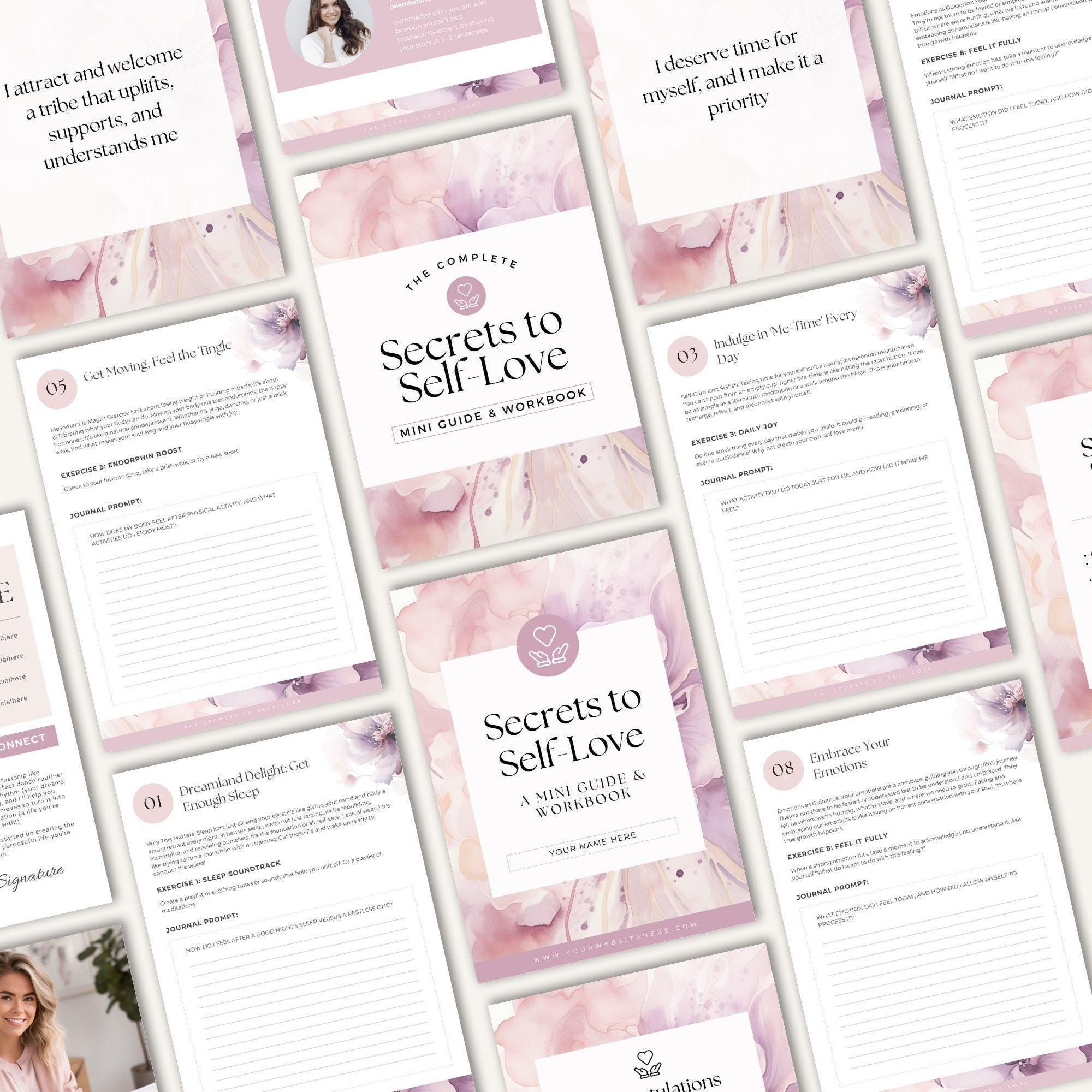 Self Love Guide and Workbook With Exercises, Journal Prompts and ...