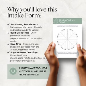 Health Coach Intake Forms, New Client Questionnaire, Wellness Coaching ...