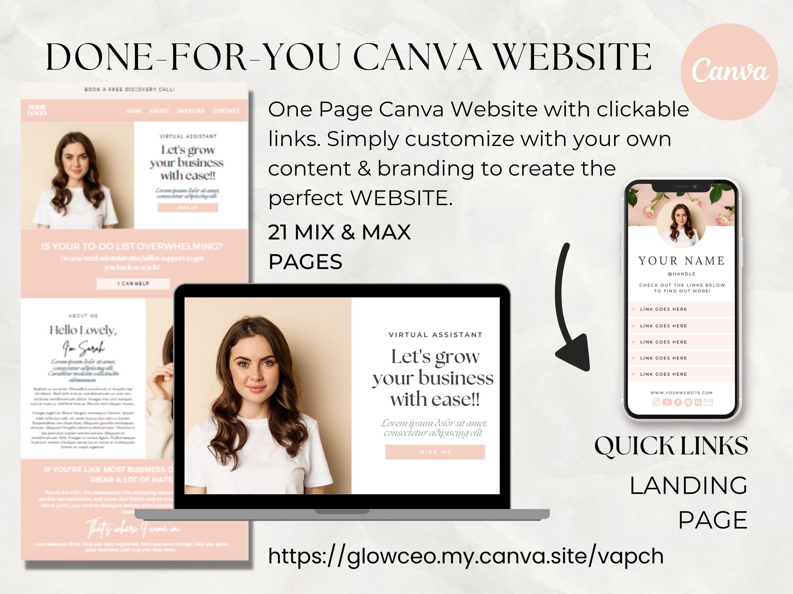 Virtual Assistant Template Bundle, Canva, VA Templates, Social Media ...