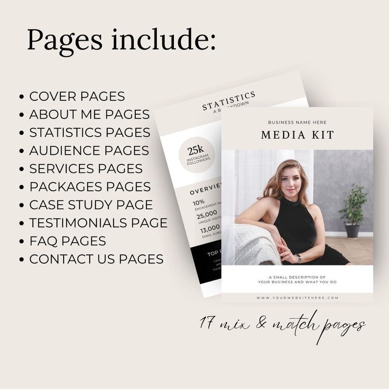 Influencer Media Kit, Media Press Kit, Rate Sheet for Influencers ...