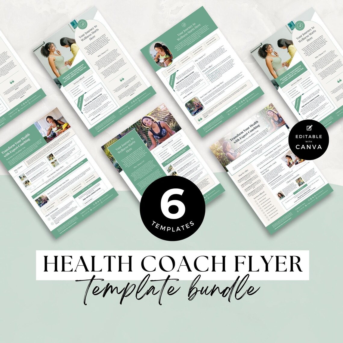 Health Coach Flyer, Nutrition Coaching, Done for You Canva Template ...