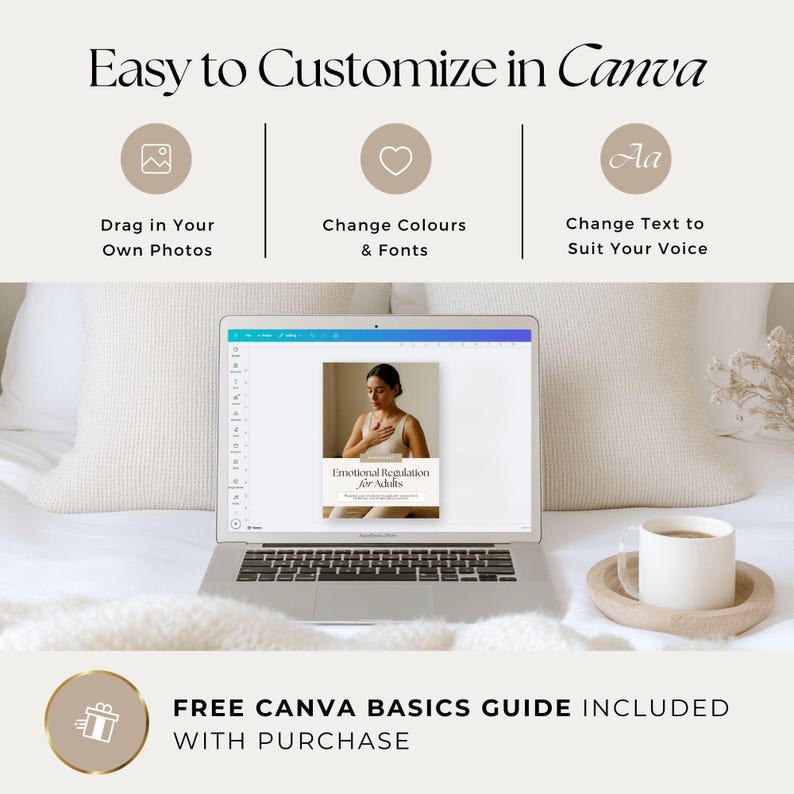 Emotional Regulation Worksheets Canva Template | Grounding & Self ...
