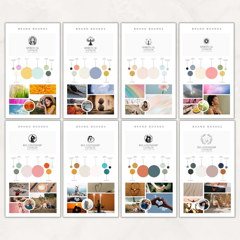 21 Coaching Logo and Brand Board Template Bundle, Business Branding ...