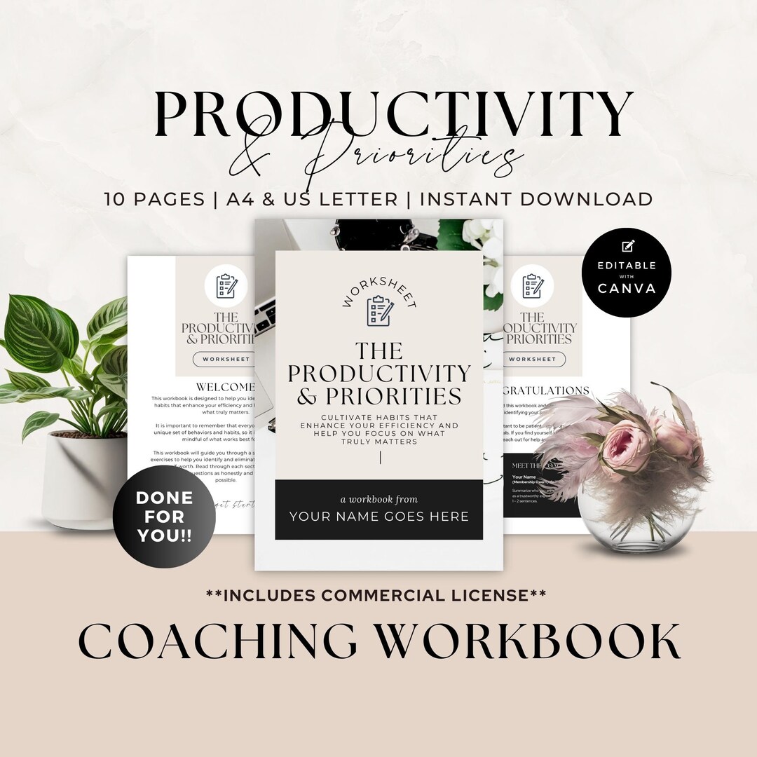 Done for You Coaching Workbook Template, Life Coach Worksheets, Client ...