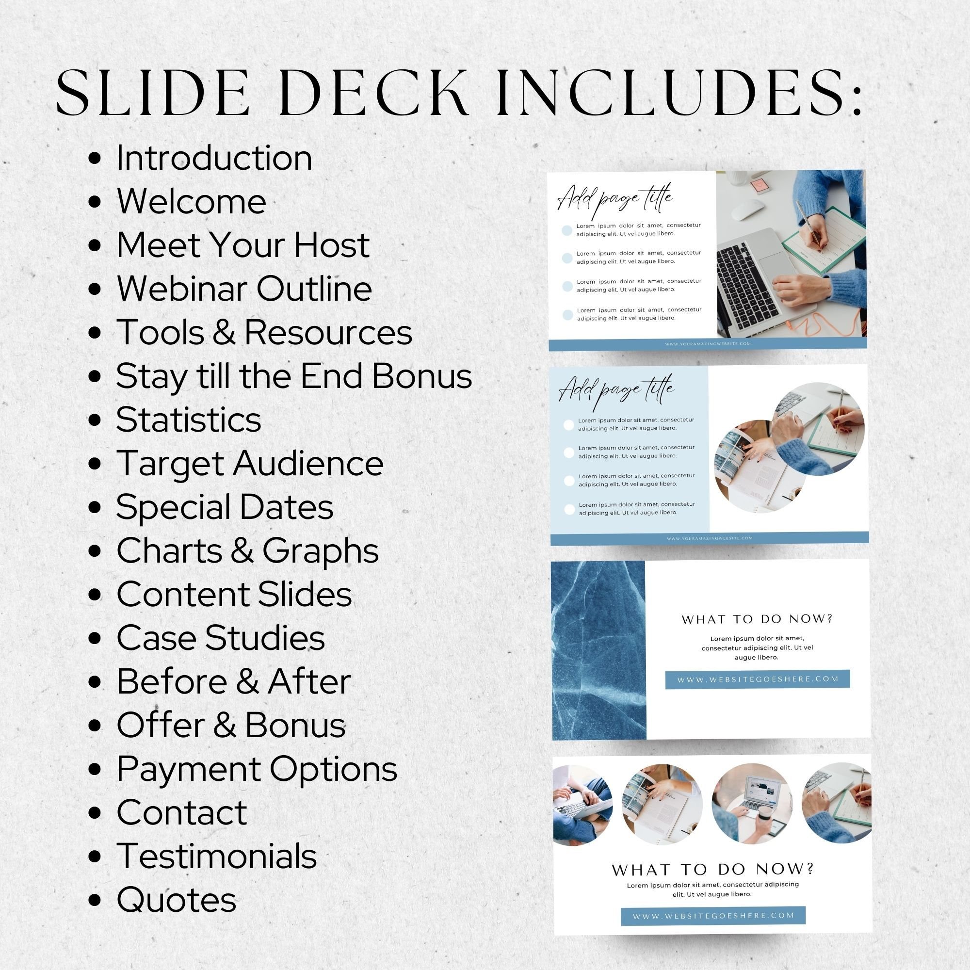 Online Course Slide Deck Template, Ebook and Workbook, Webinar Slides ...