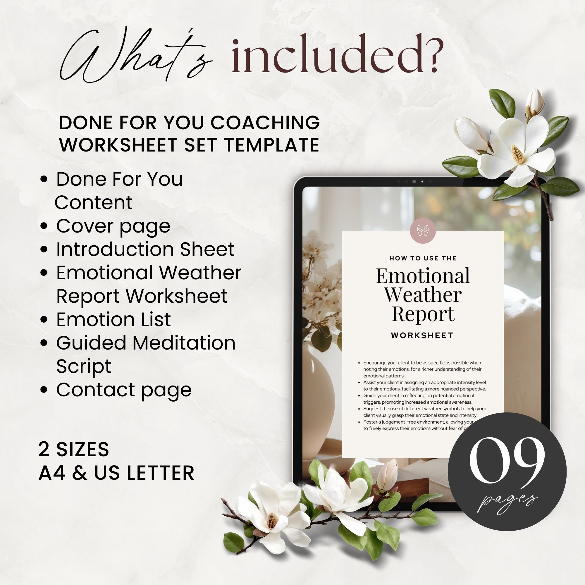 Emotional Intelligence Coaching Worksheet, Emotion List, Guided ...