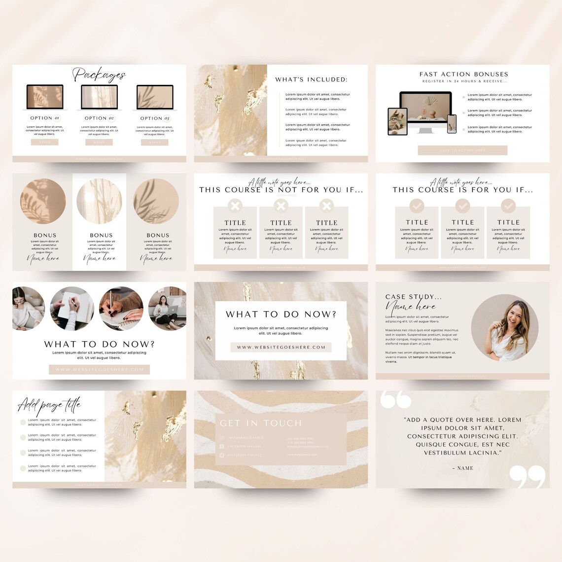 Webinar Slide Deck Canva Template, Business Pitch Deck Template, Course ...