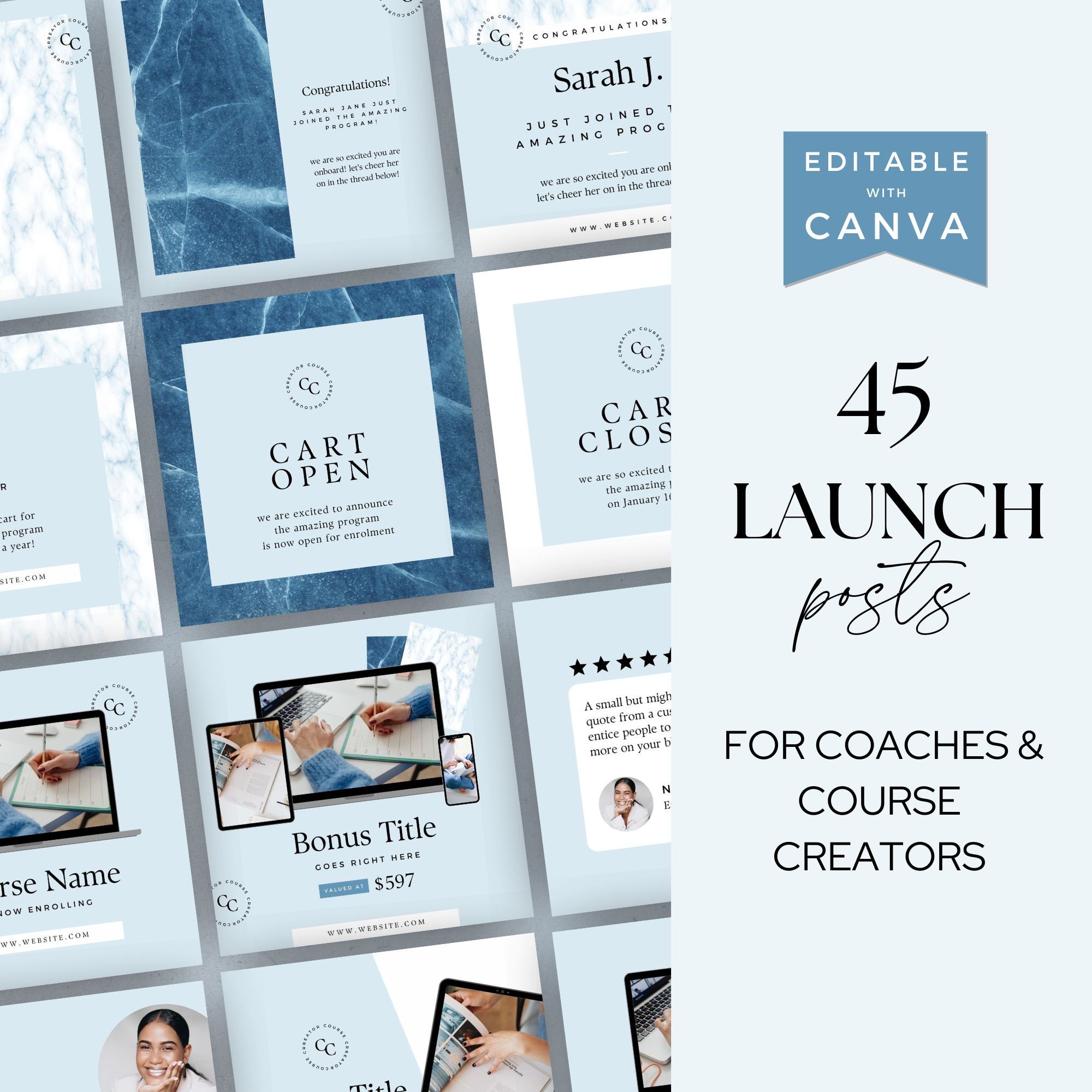 Course Launch Canva Templates, Course Launch Instagram, Marketing ...