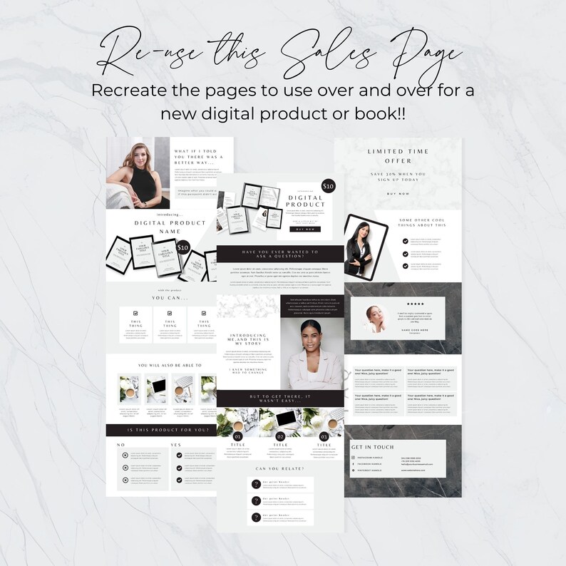 Sales Page Template for Product Canva Canva Digital Product - Etsy