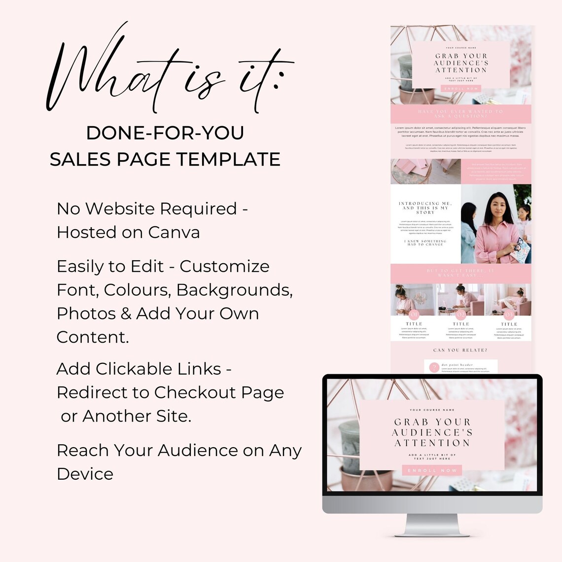 High Converting Sales Page Canva Template Sales Page - Etsy