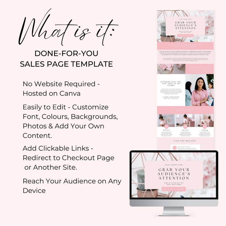 High Converting Sales Page Canva Template Sales Page - Etsy