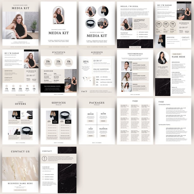 Influencer Media Kit, Media Press Kit, Rate Sheet for Influencers ...