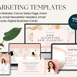 Virtual Assistant Template Bundle, Canva, VA Templates, Social Media ...