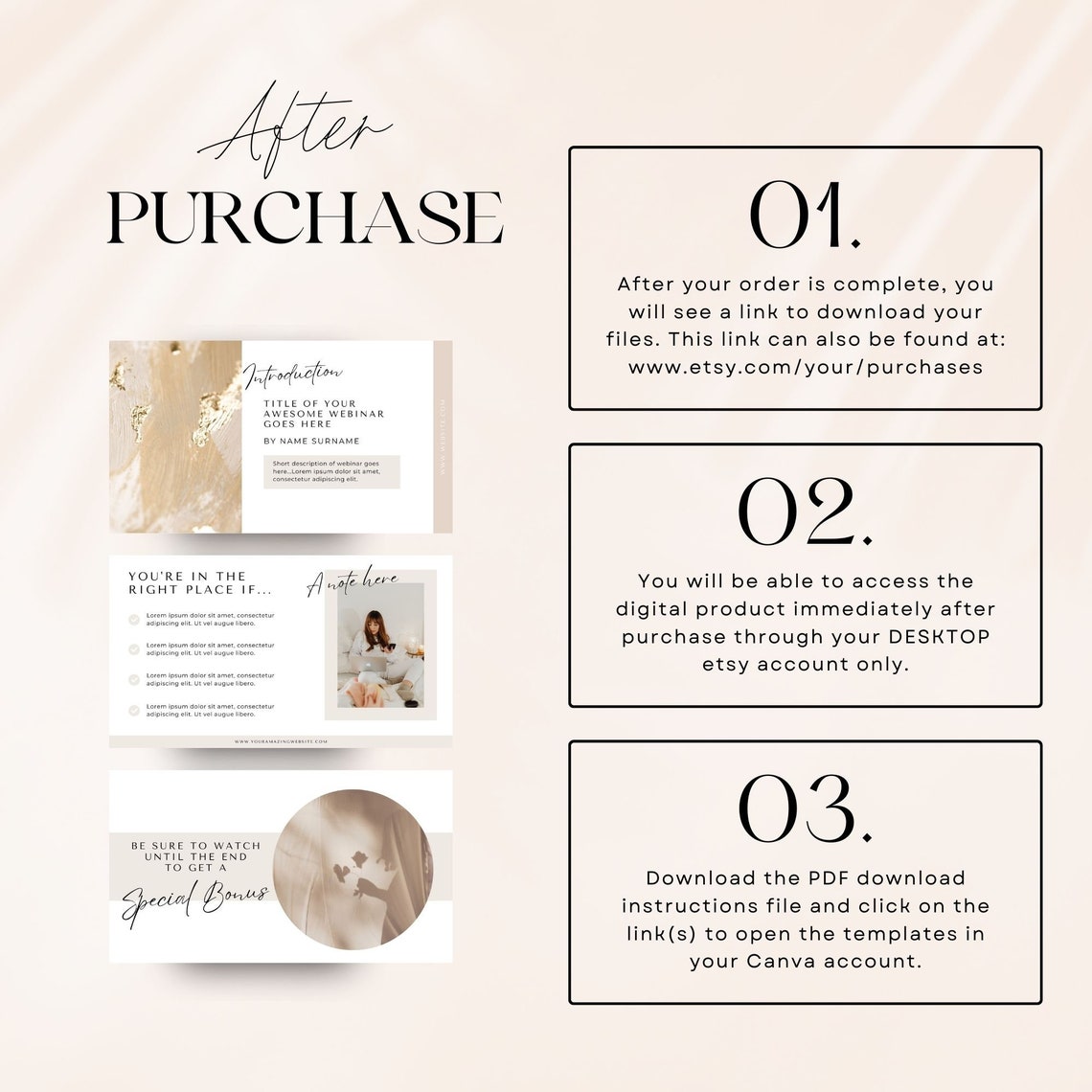 Webinar Slide Deck Canva Template, Business Pitch Deck Template, Course ...