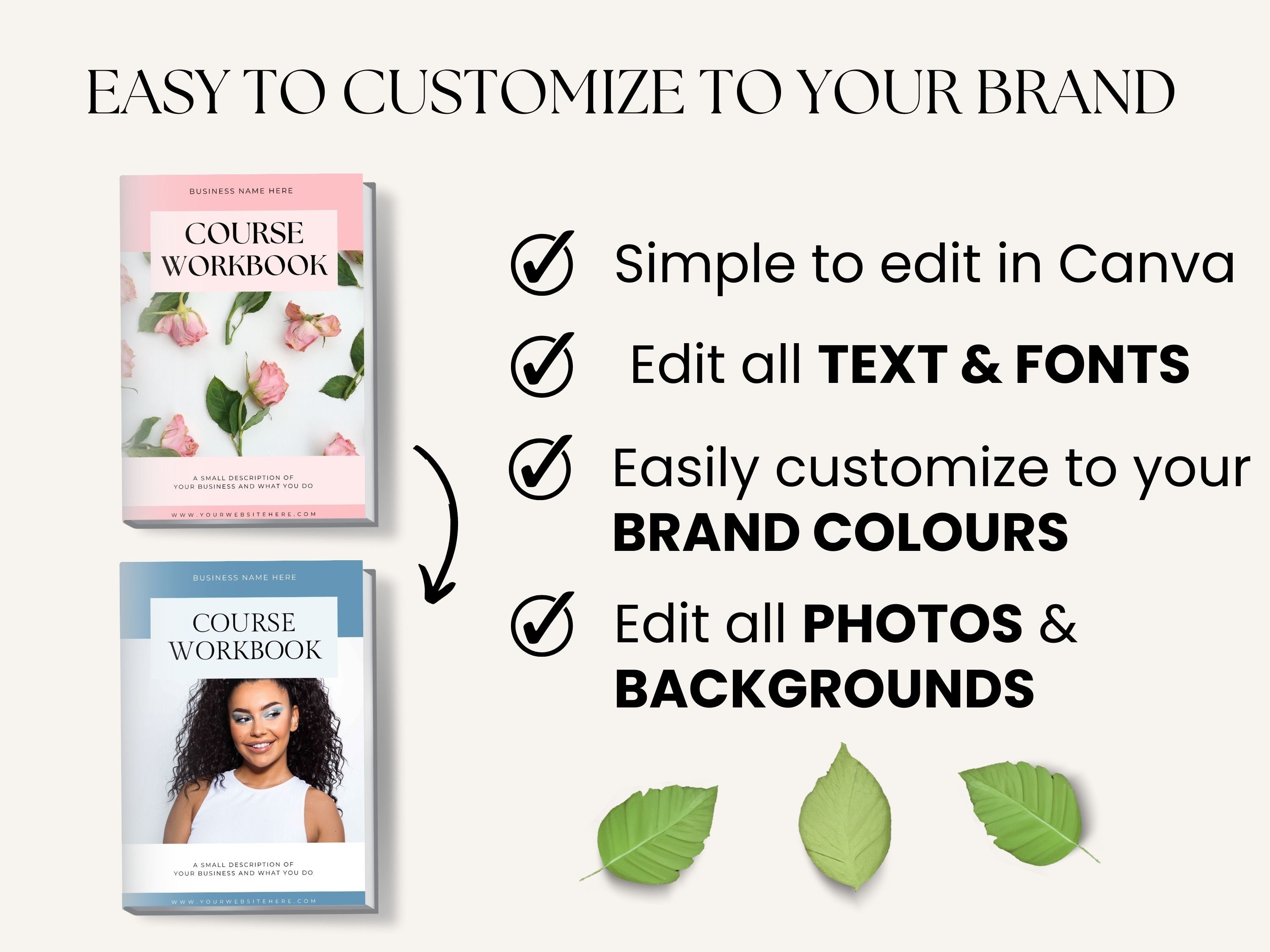 Pink Course Creator Canva Templates Online Course Coach - Etsy