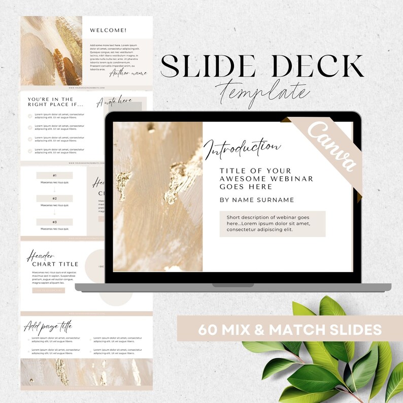 Online Course Slide Deck Template, Ebook and Workbook, Webinar Slides ...