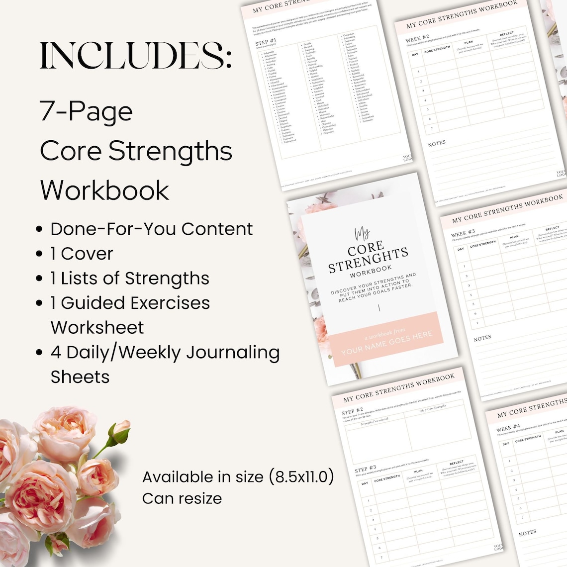 Client Strengths Assessment Tool, Coaching Worksheet Template Canva ...