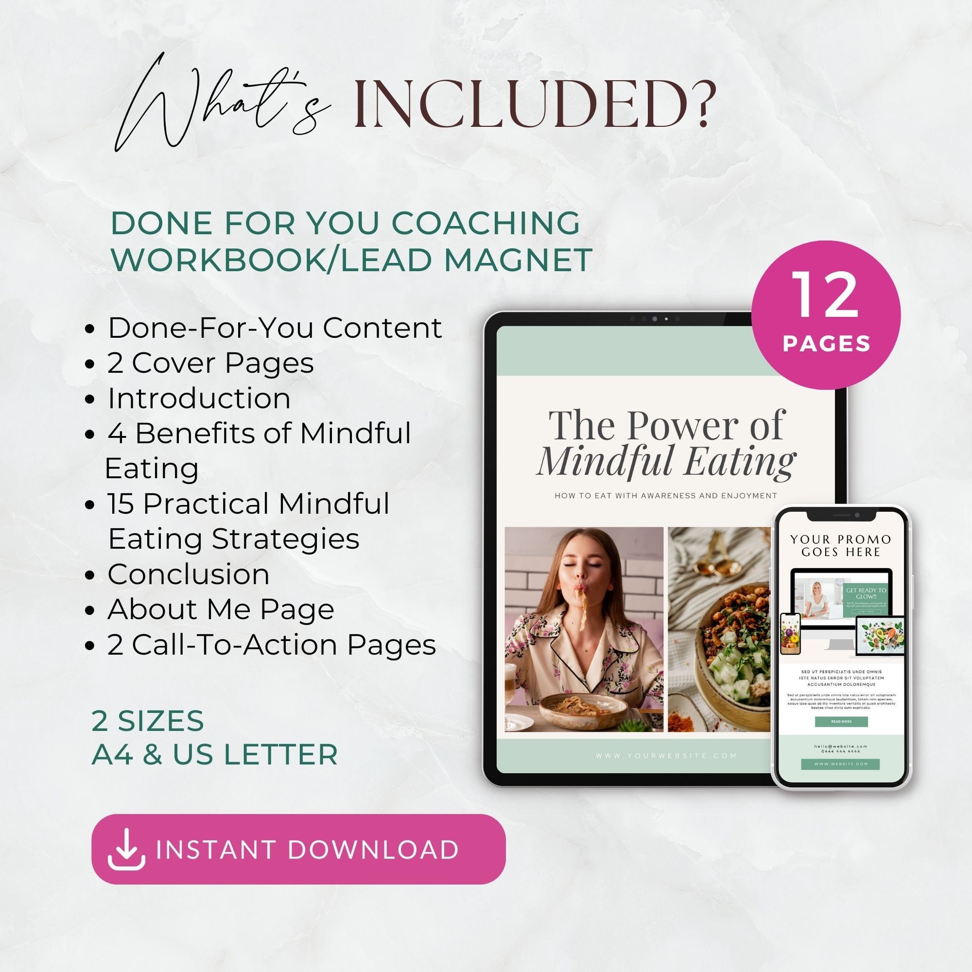 Health Coach Lead Magnet, Nutrition Coaching Ebook, Mindful Eating ...