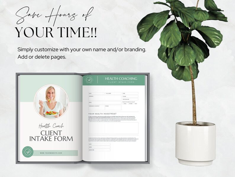 Health Coach Intake Form, Client Onboarding Questionnaire, PDF Fillable ...