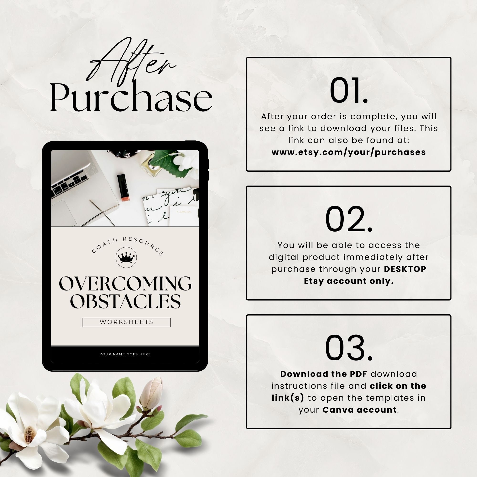 Overcoming Obstacles Worksheet Set for Coaches & Consultants, Perfect ...