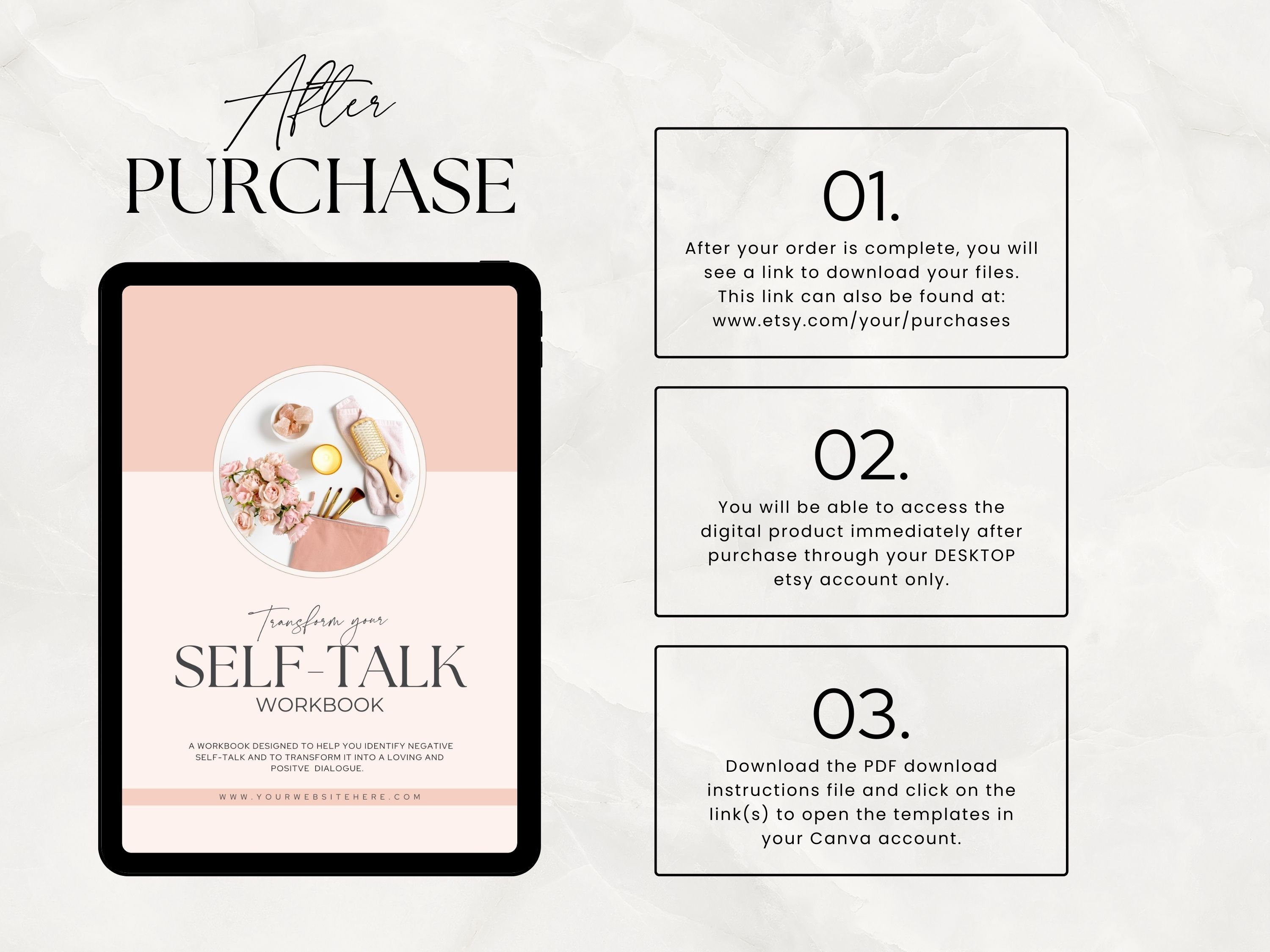 Positive Self Talk Workbook, Coaching Worksheet Template Canva, Done ...