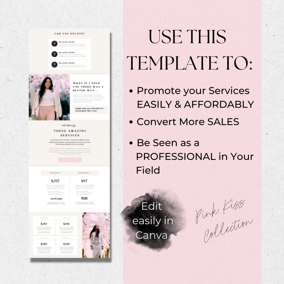 Virtual Assistant Website Template Canva Canva Website Done - Etsy