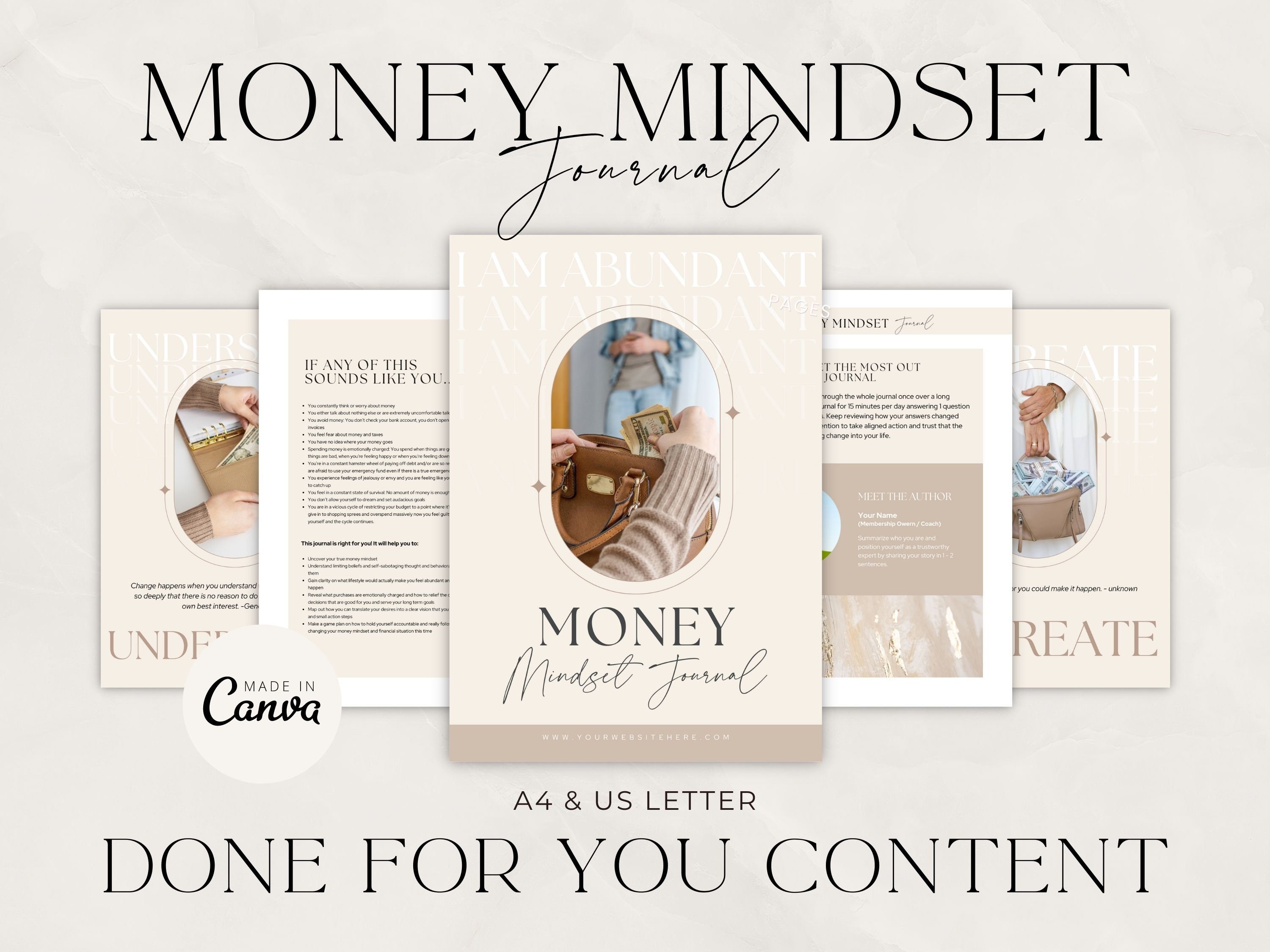 Money Manifestation Journal Prompts for Money Mindset Done - Etsy
