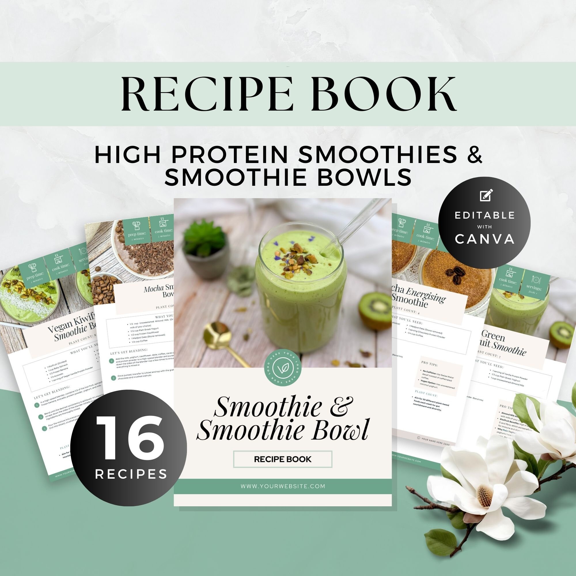 Editable Recipe Book, Nutrition Coaching Ebook, Health Coach Lead ...