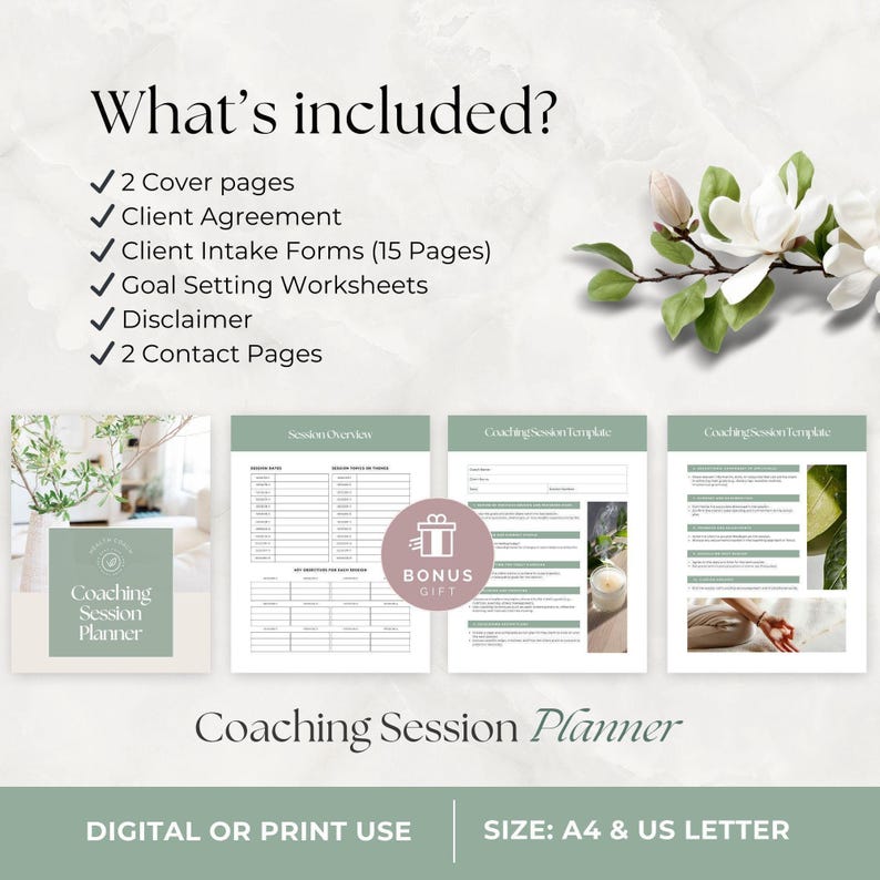 Health Coach Intake Forms, New Client Questionnaire, Wellness Coaching ...
