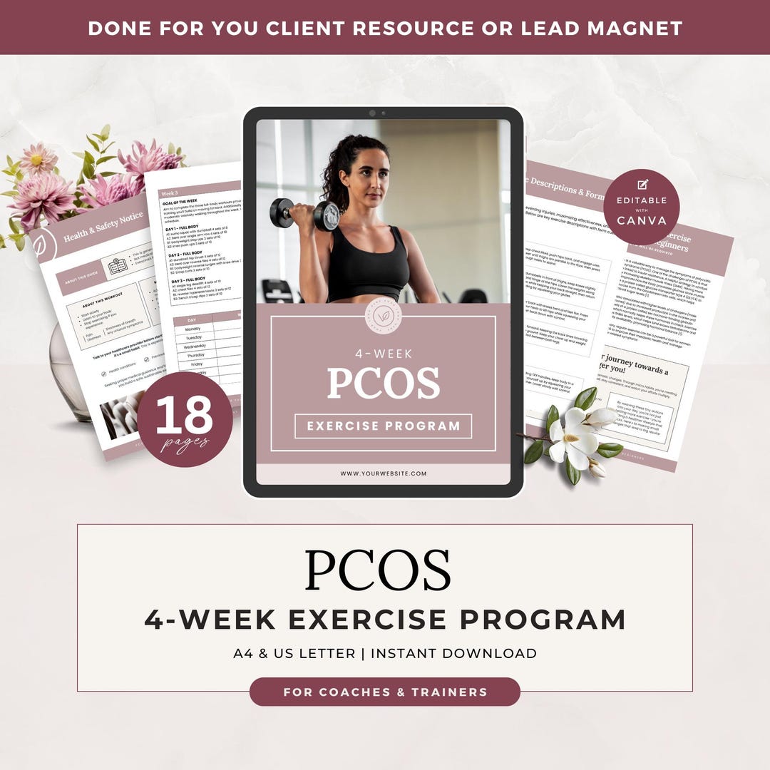 PCOS Exercise Program, Hormone Balance Workout Plan, Women's Health ...