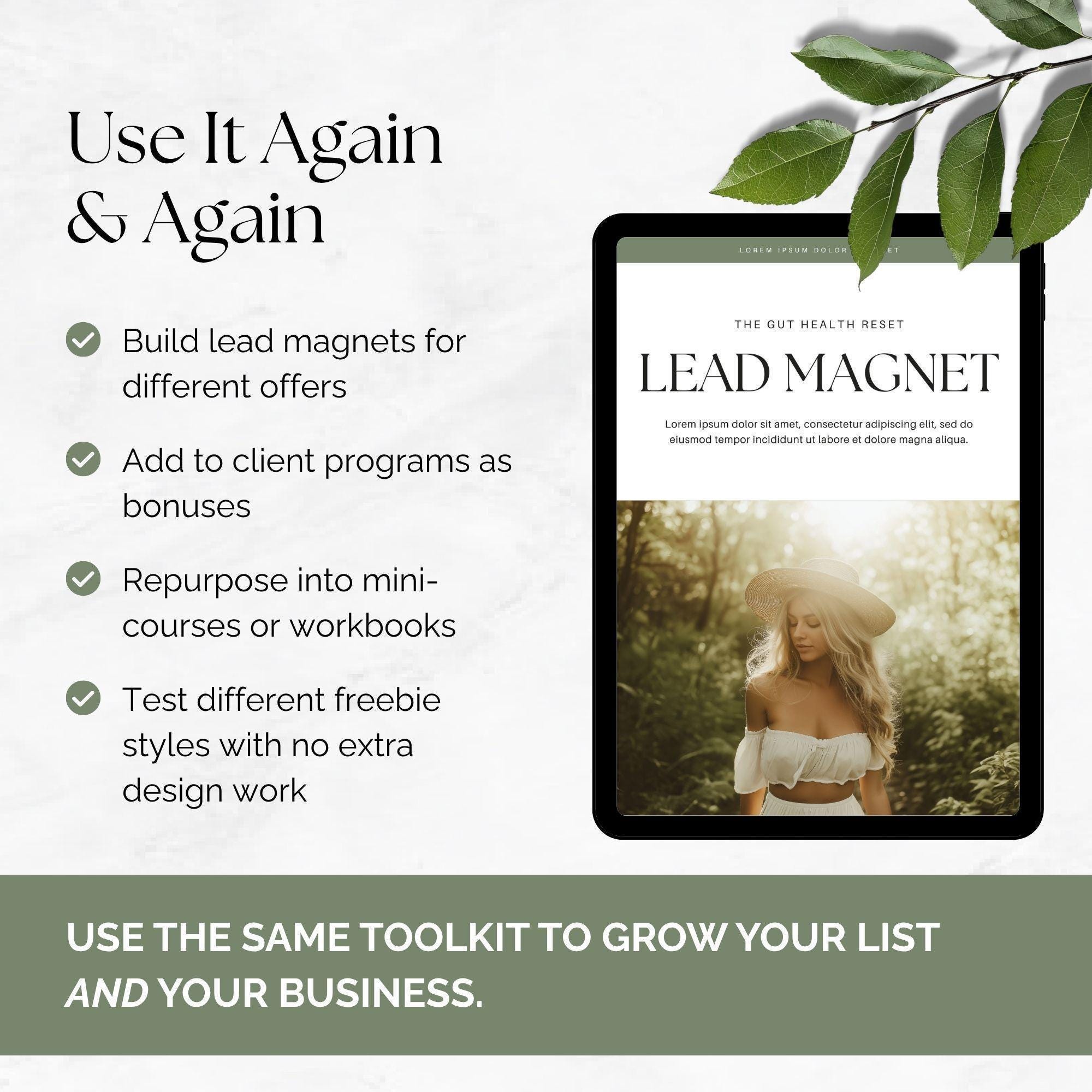 Health & Wellness Lead Magnet Canva Templates, Editable Workbook ...