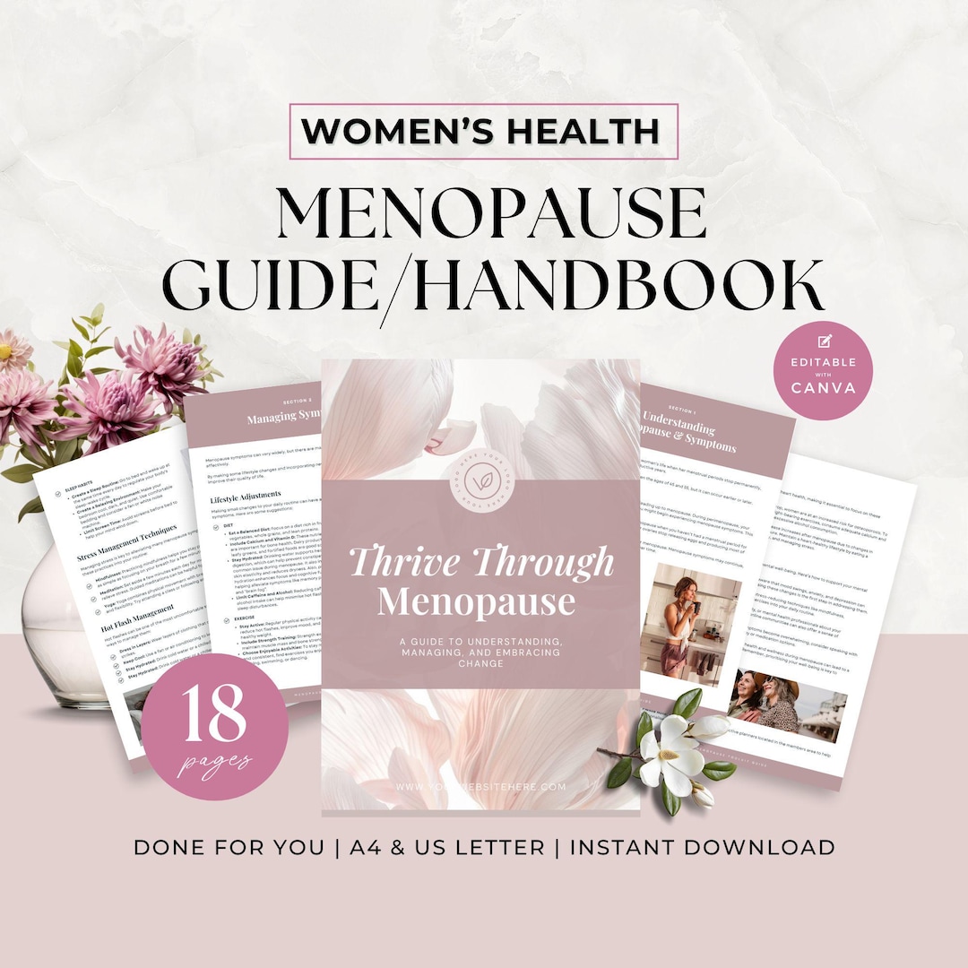 Editable Menopause Guide Template Canva Women's Health Coach Resource ...