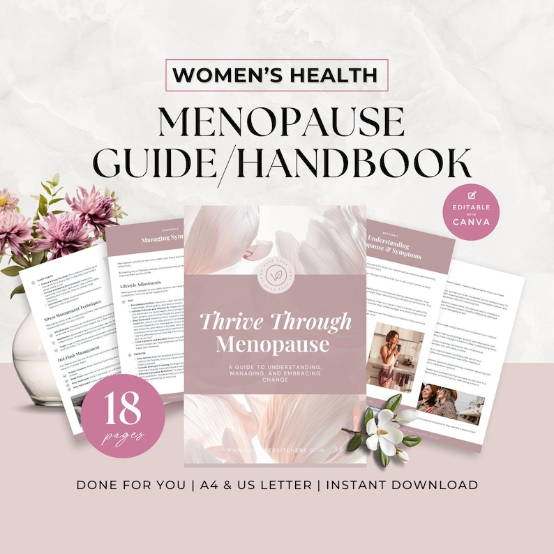 Editable Menopause Guide Template Canva Women's Health Coach Resource ...