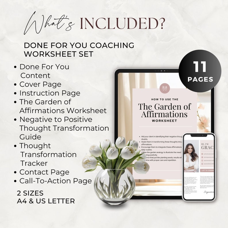 Coaching Worksheet Template, Life Coach Workbook, Client Session ...