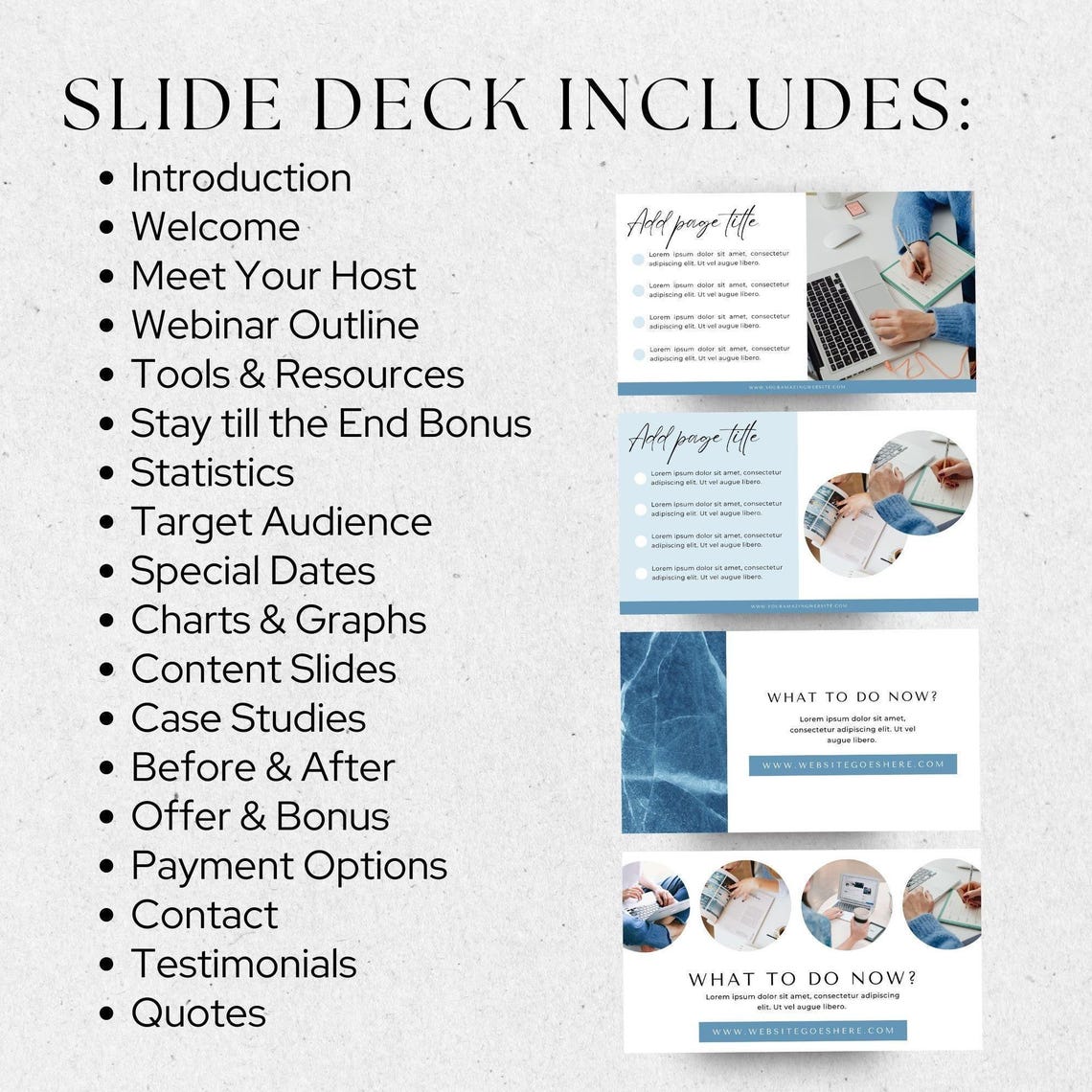 Online Course Slide Deck Template, Ebook and Workbook, Webinar Slides ...
