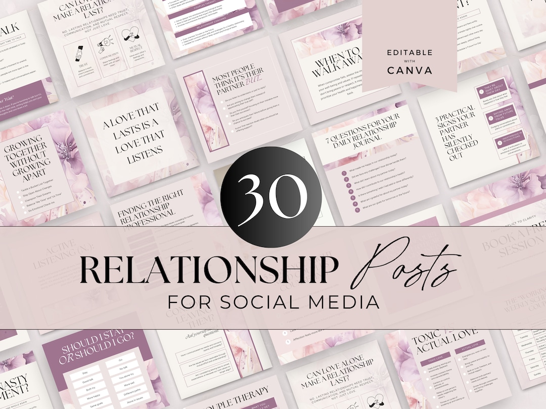 Relationship Social Media Posts With Done for You Content for Coaches ...