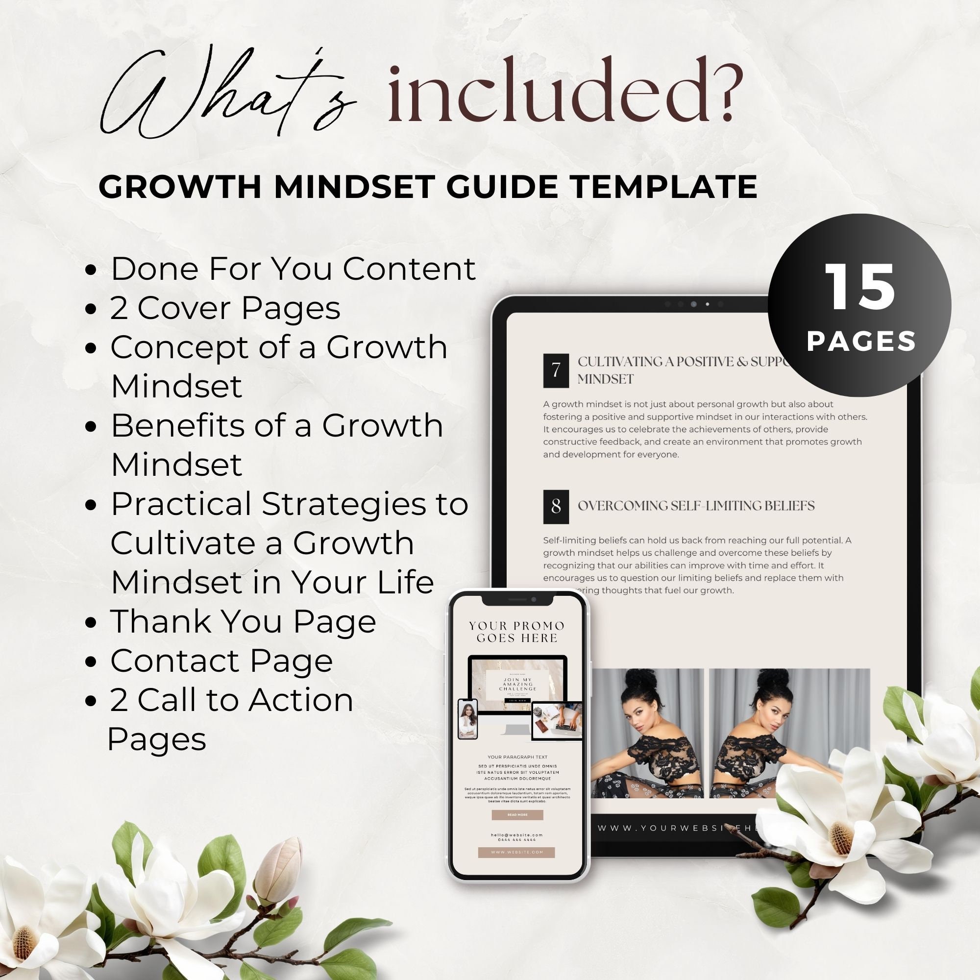 Growth Mindset Guide With Done for You Content for Coaches ...