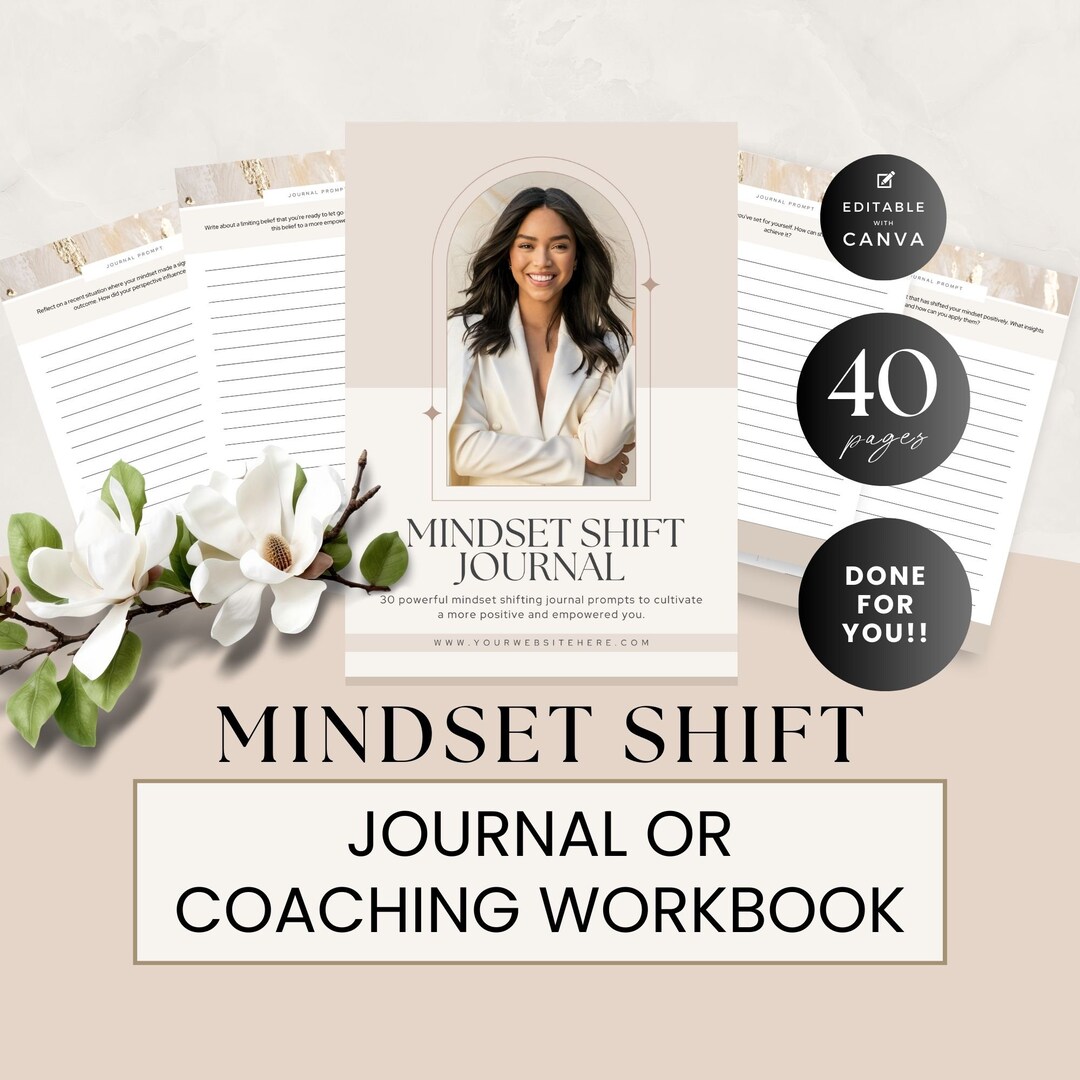 Mindset Shift Workbook, Personal Development Coaching Tool, Journal ...