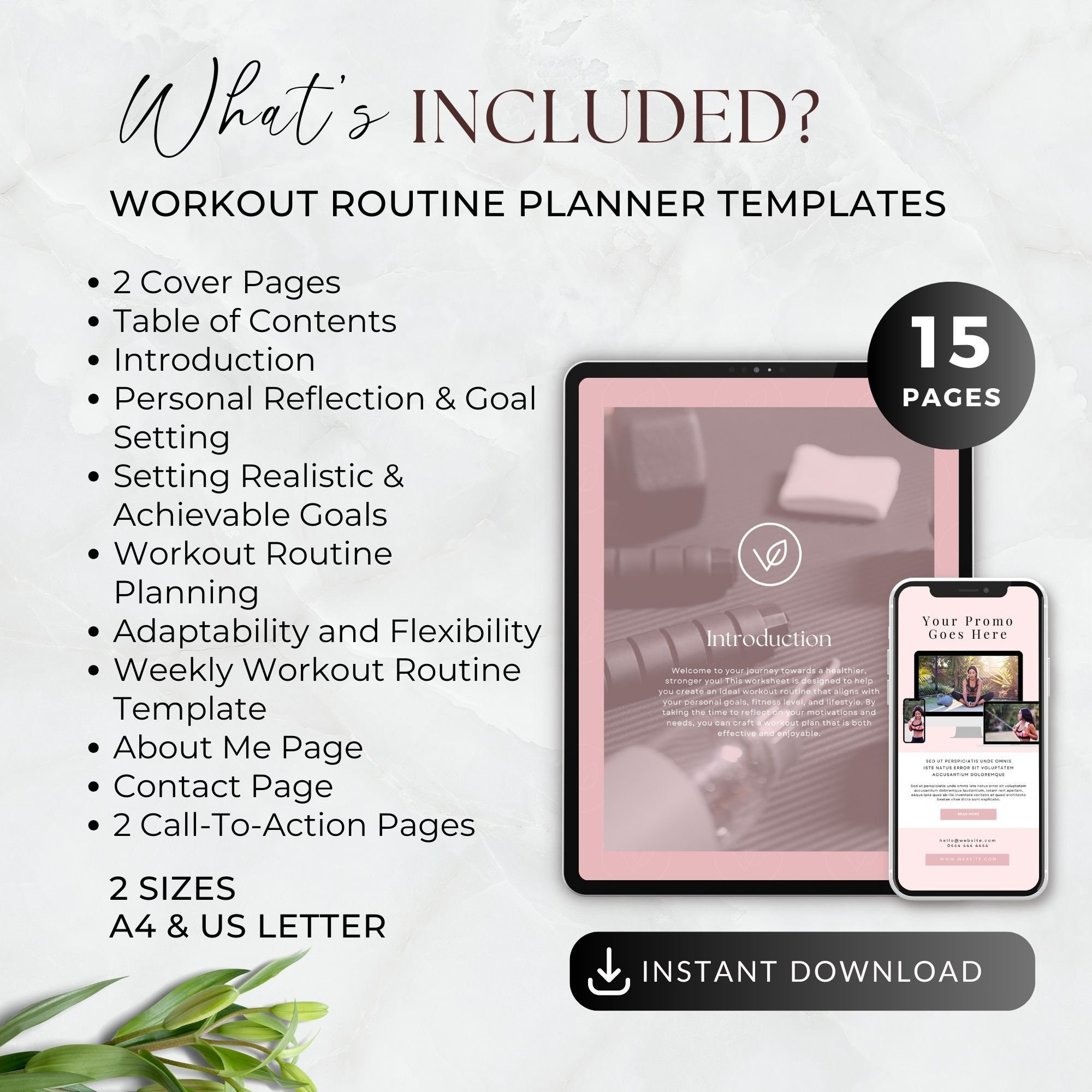 Workout Routine Worksheets and Planner for Clients, Personal Trainer ...