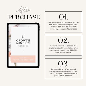 Growth Mindset Worksheets, Coaching Workbook Template, Done for You ...