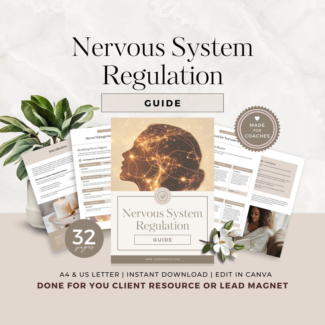 Nervous System Workbook Guide With Exercises & Self Assessment ...