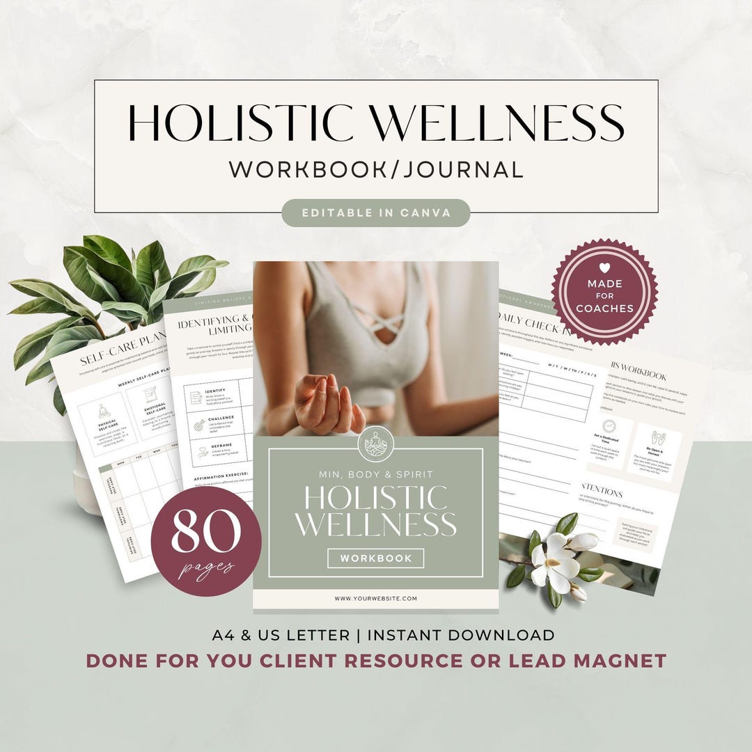 Holistic Wellness Workbook for Coaches & Practitioners, Done for You ...