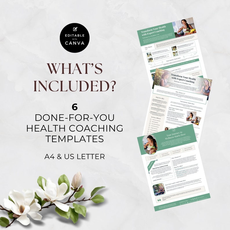 Health Coach Flyer, Nutrition Coaching, Done for You Canva Template ...